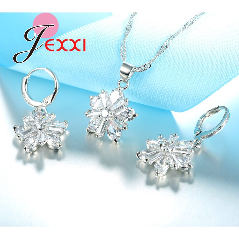 Luxe Bruiloft Sieraden Sets Voor Vrouwen Bloem Oos... – Grandado