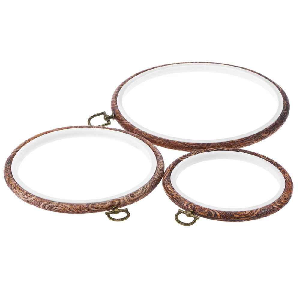 3Pcs Embroidery Hoops Cross Stitch Hoop Ring Imita... – Grandado