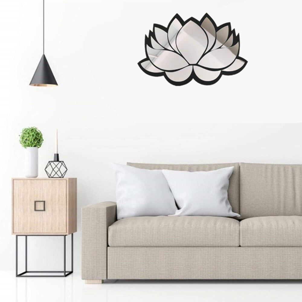 3D Lotus Decorative Wall Mirror Exquisite Flower A... – Vicedeal