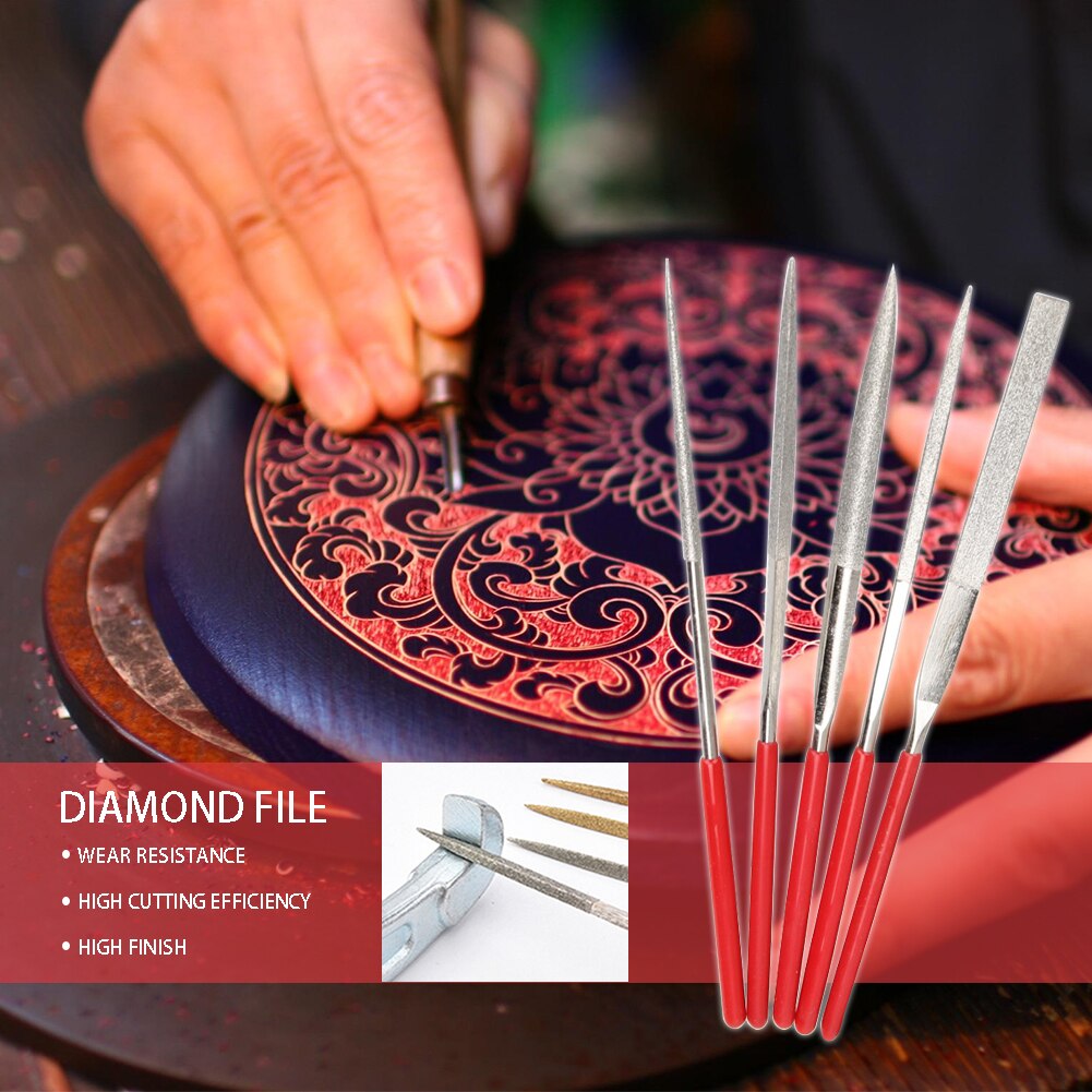 5pcs DIY Craft Woodworking Tools Diamond Needle Fi... – Grandado