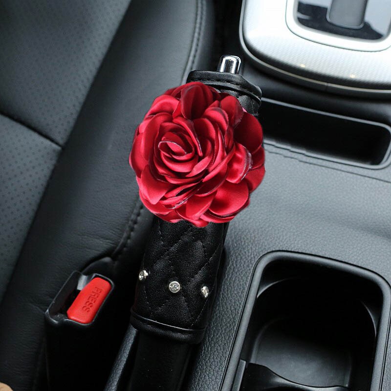 Red Rose Flower Crystal Car Seat Belt Cover HandBr... – Vicedeal