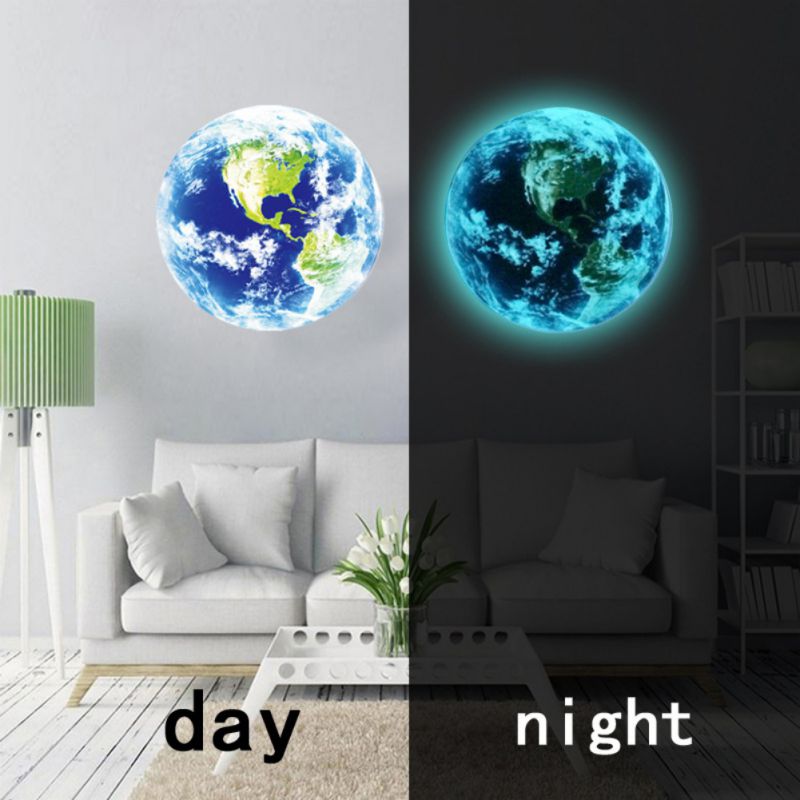 Removable 3D Luminous Earth Pattern Self-adhesive ... – Grandado