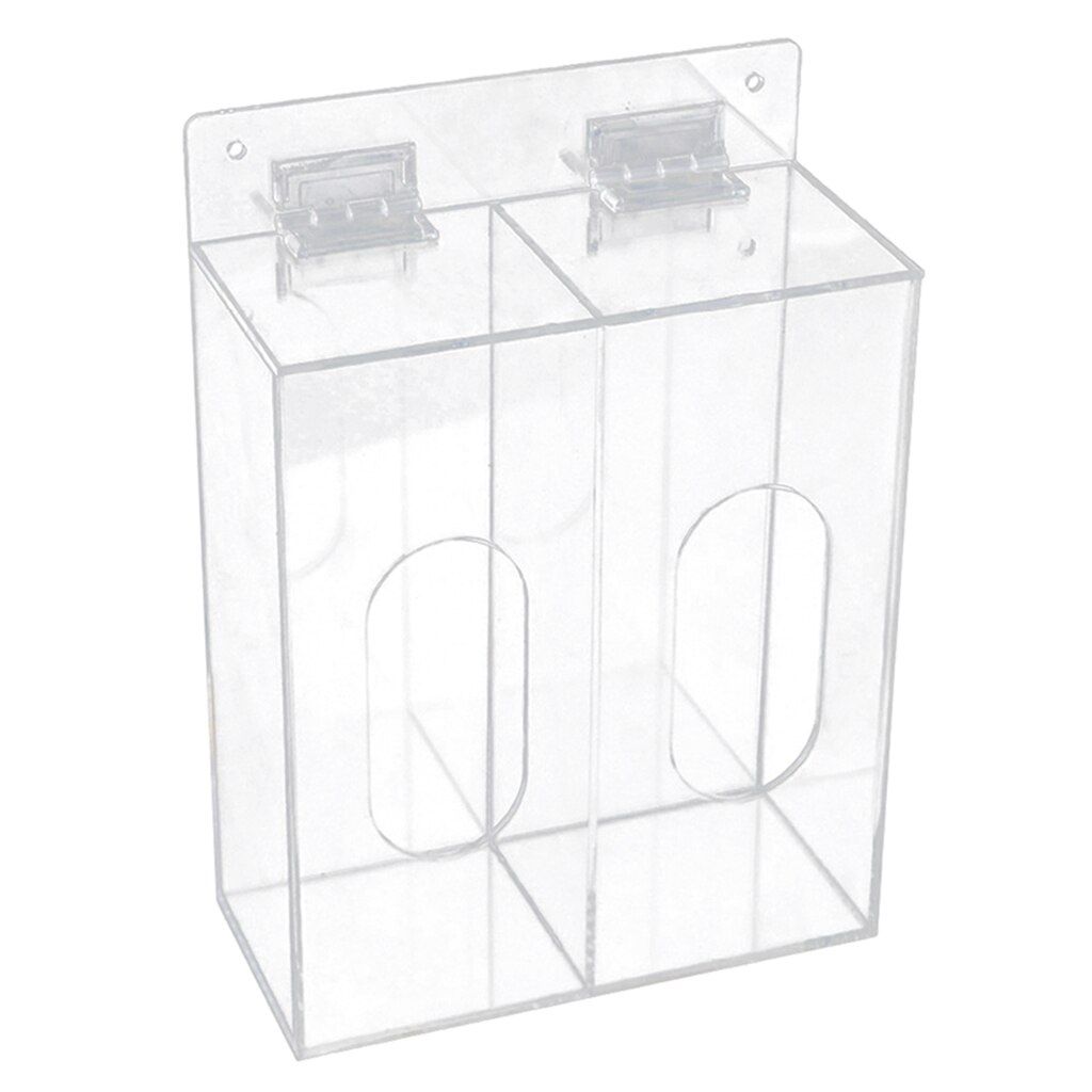2 Compartments Acrylic Glove Dispenser Disposable ... – Grandado