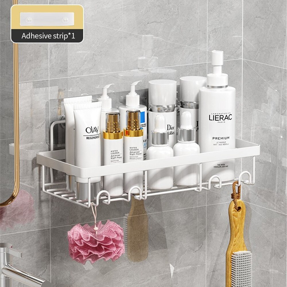 Punch-free Bathroom Shelf Wall Mounted Toiletries ... – Grandado
