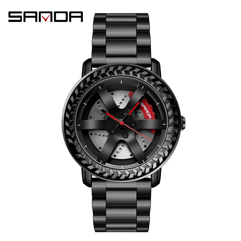SANDA Men Watch Waterproof Car Wheel Dial Watches ... – Vicedeal