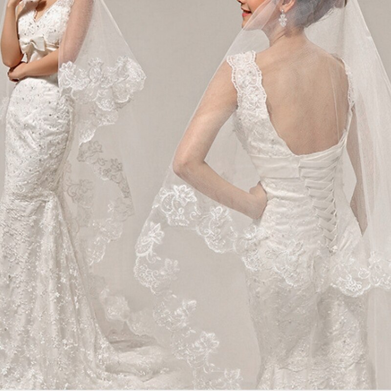Wedding Bridal 2 Meters 3 Meters Long One Layer Ve... – Grandado