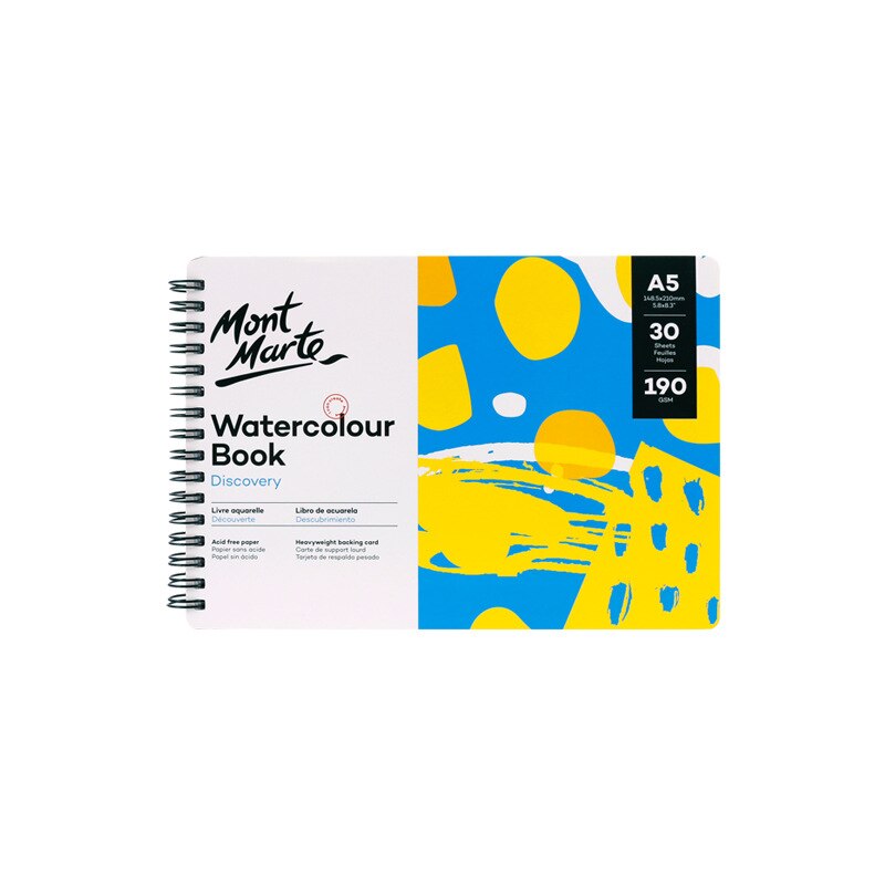 Montmartre a4 cotton pulp watercolor book 190g loo... – Grandado