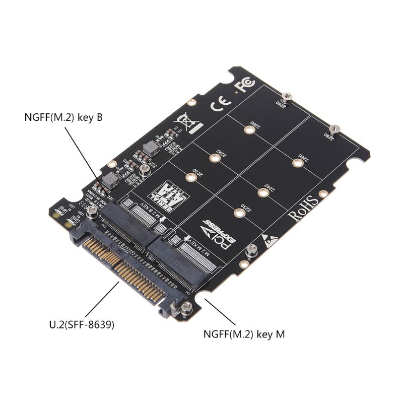 2 in 1 M.2 NVMe SATA-Bus NGFF SSD to PCI-e U.2 SFF... – Vicedeal