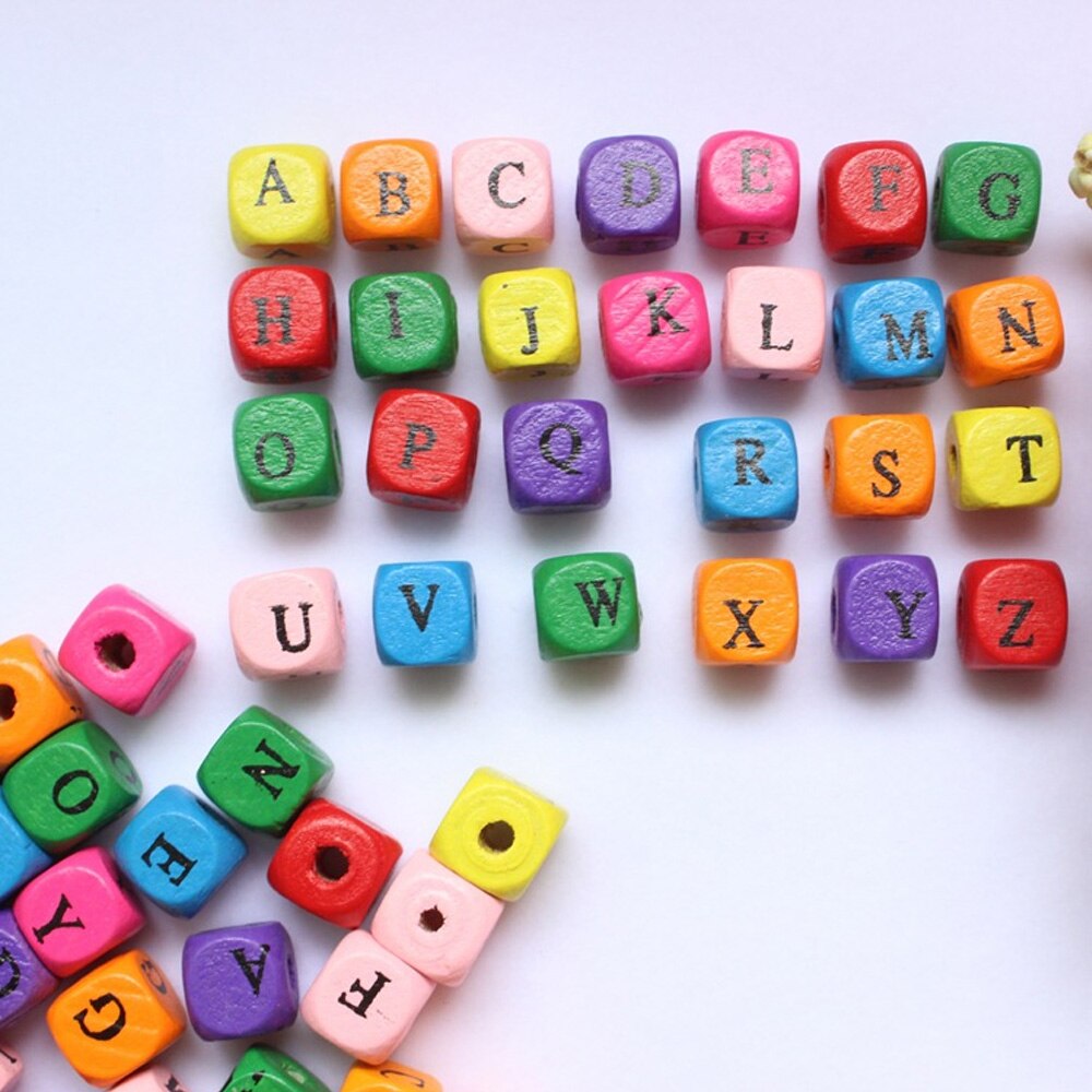 100pcs Natural Mixed Wooden Alphabet Letter Spacer... – Grandado