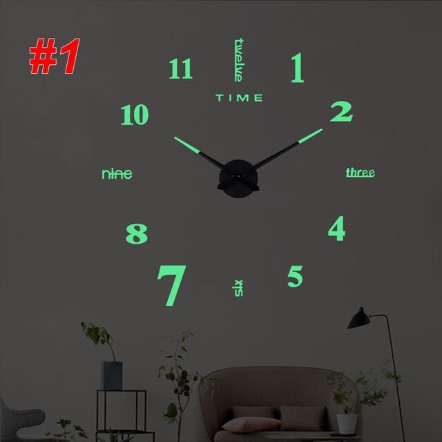 DIY Mirror Stickers Modern DIY Wall Clock 3D Stick... – Grandado
