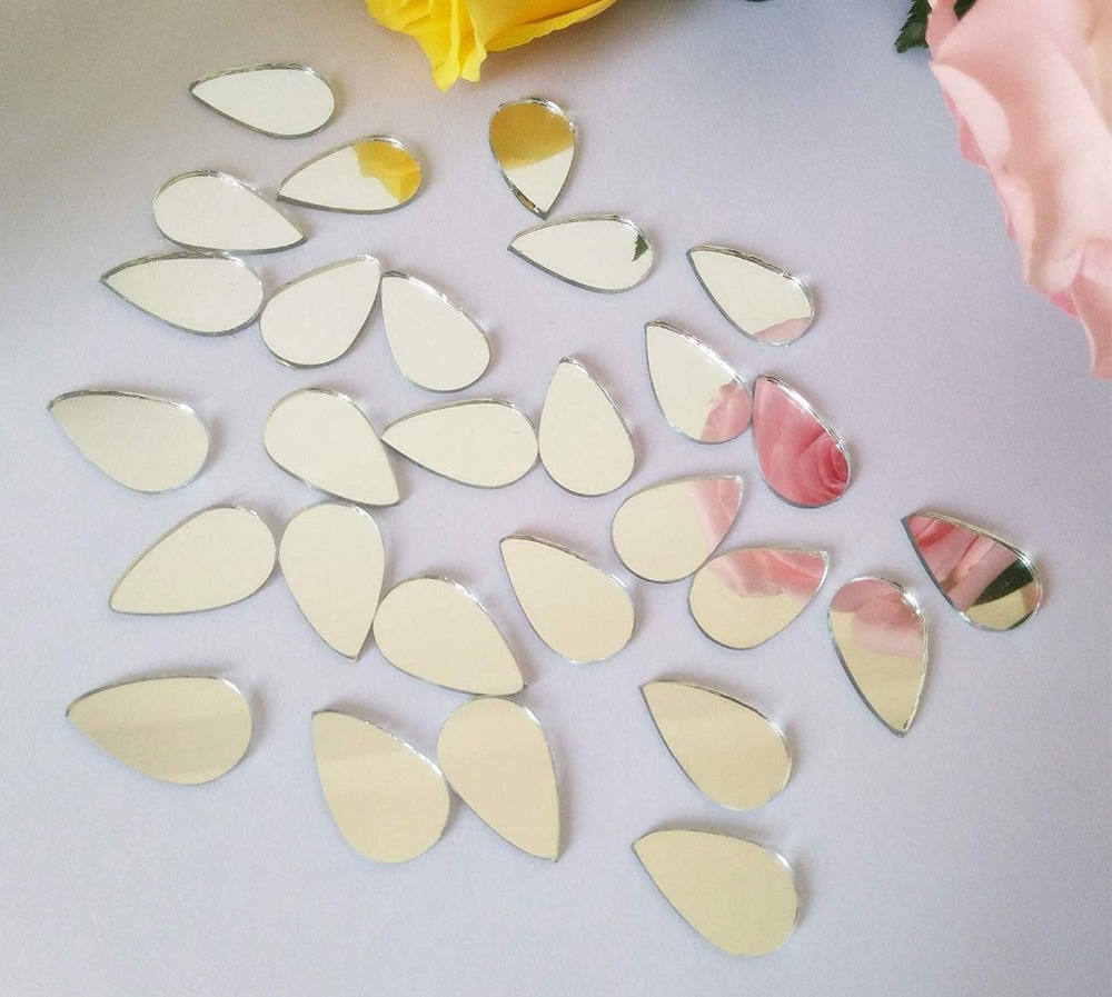 Tear Shaped Mirror Mosaic Tile Mosaic Silver Real ... – Grandado