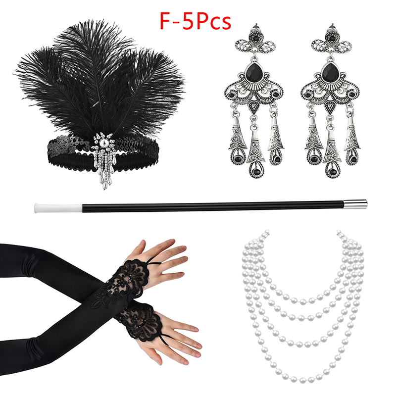 1Set 1920's Flapper Cosplay Costume Feather Headba... – Grandado