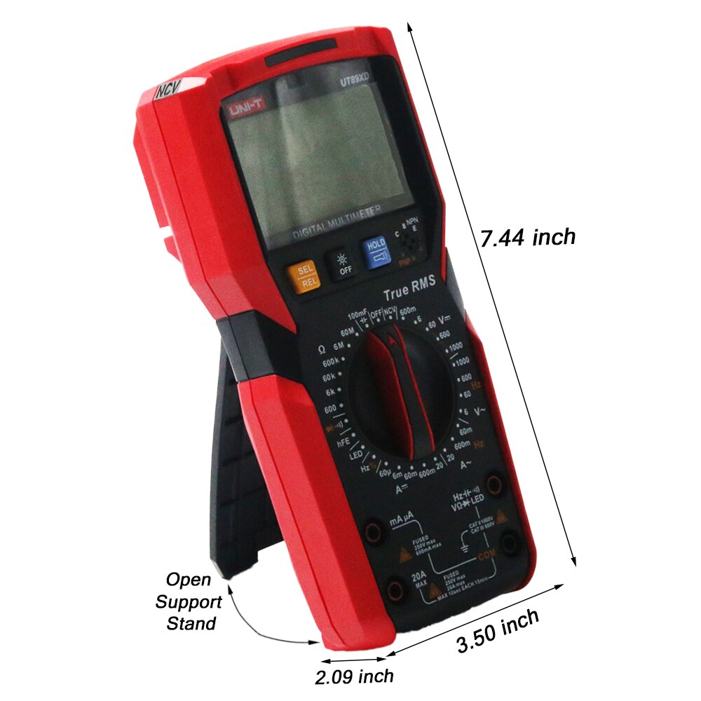 UNI-T UT89XD Digital Multimeter True RMS 1000V 20A... – Vicedeal