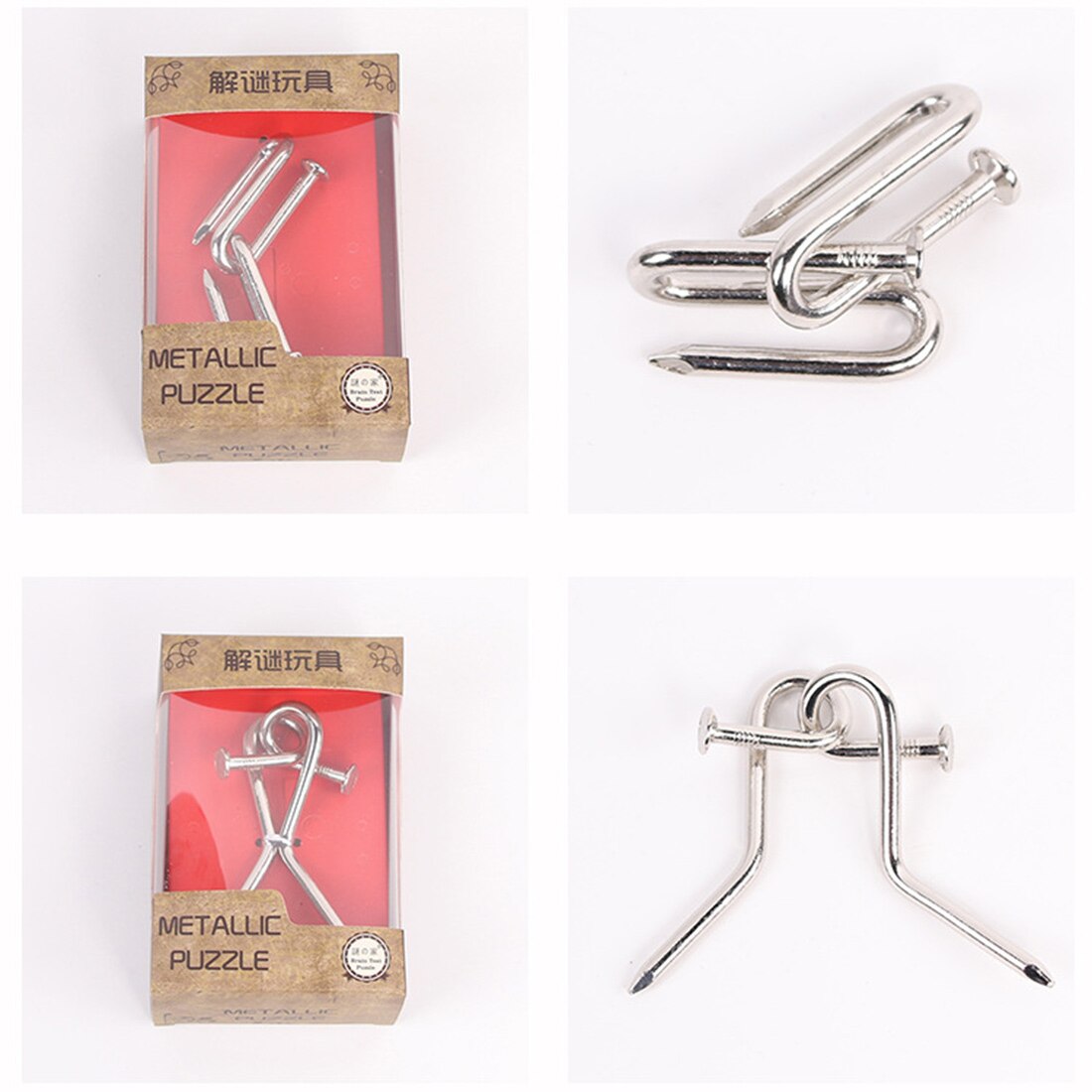 5Pcs Metal Brain Teasers Puzzle Educational Toy Fo... – Vicedeal