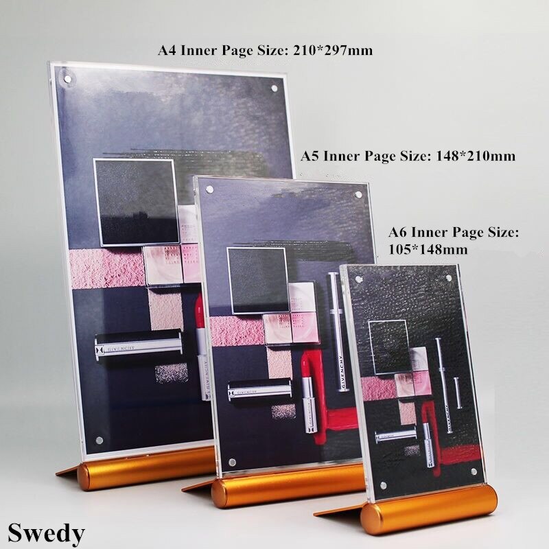 A4 Metal Acrylic Sign Holder Table Menu Holder Dis... – Vicedeal