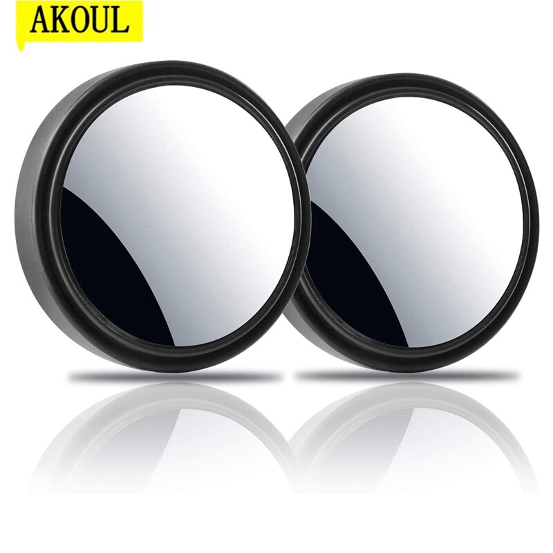 AKOUL Round HD Glass Mirrors Frameless Convex Rear... – Grandado