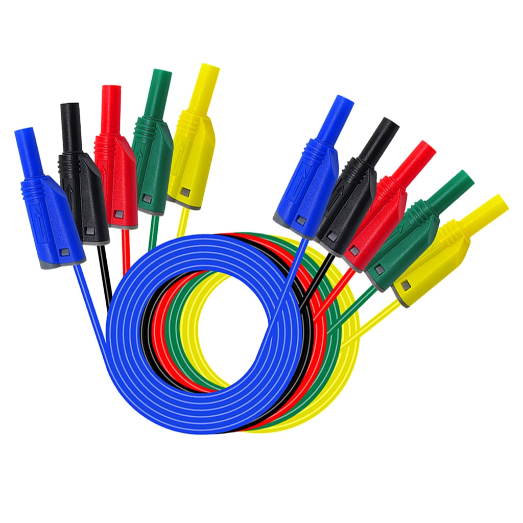 5Pcs 14AWG Silicone 4mm Banana To Banana Plug Test... – Grandado