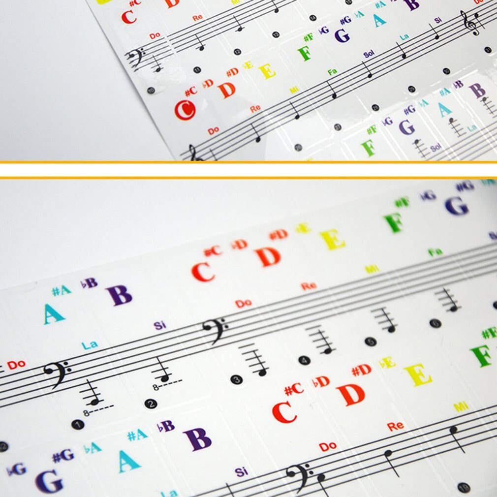 Transparent piano stickers, removable decals with ... – Grandado