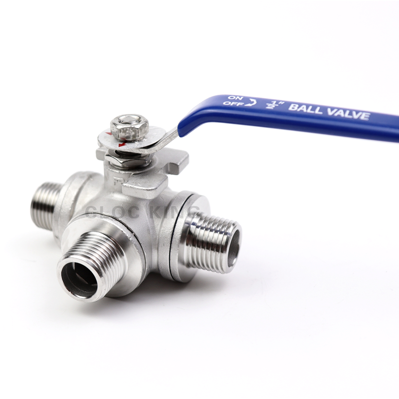BSPT Male Thread Three 3 Way Ball Valve DN15 DN20 ... – Grandado