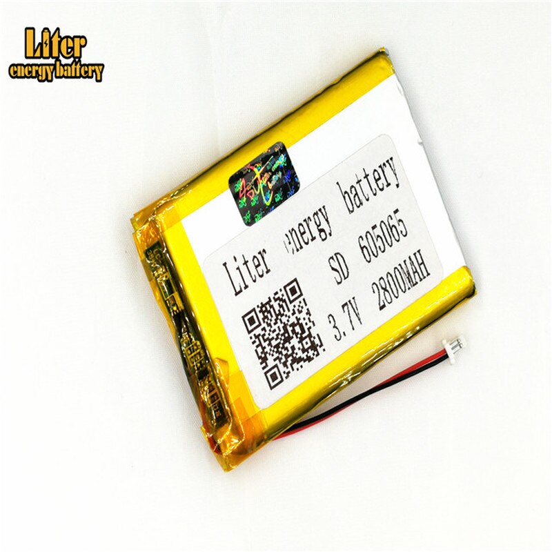 1.0 MM 2pin connector 605065 2800 mah 3.7 V oplaad... – Grandado