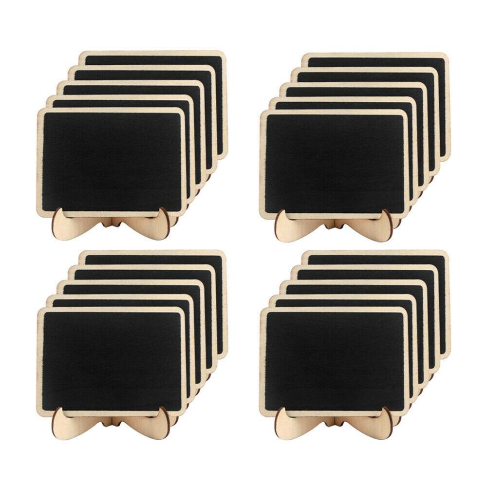 Mini træ besked tavle tavle med stativ lille sort ... – Grandado