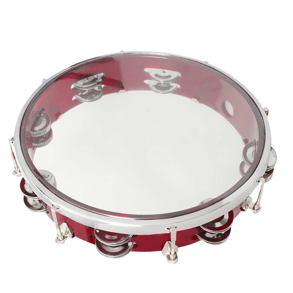 10 Inch Handheld Tamboerijn Dubbele Rij Tamboerijn... – Grandado