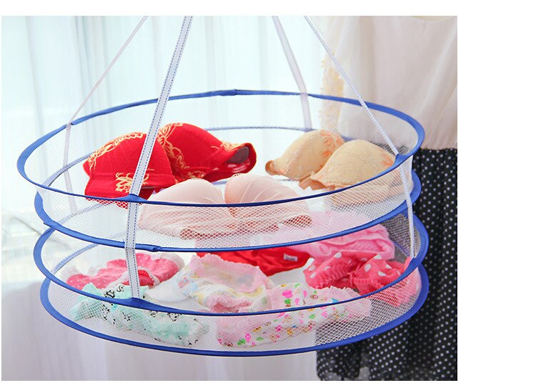 Dual Layers Folding Drying Racks & Nets Mesh Blue ... – Grandado
