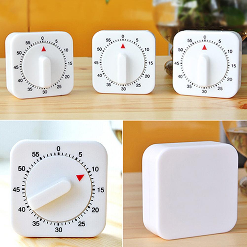 Novelty White Square 60-Minutes Mechanical Timer R... – Grandado