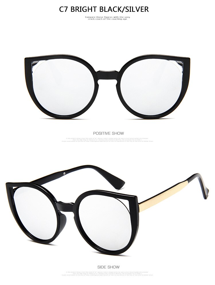 Retro Transparante Glazen Vrouwelijke Roze Zonnebr... – Vicedeal