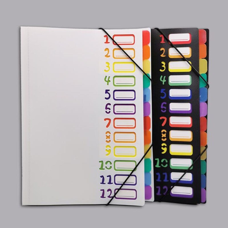 12 Into Multi-Page File Folder A4 PP Holder Storag... – Vicedeal
