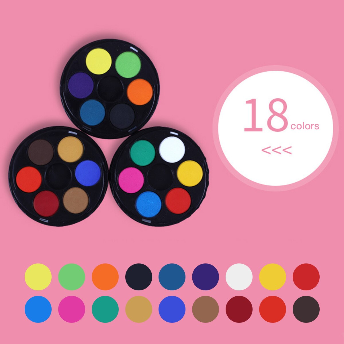 18 Colors Solid Water-color Paint Pigment Drawing ... – Grandado