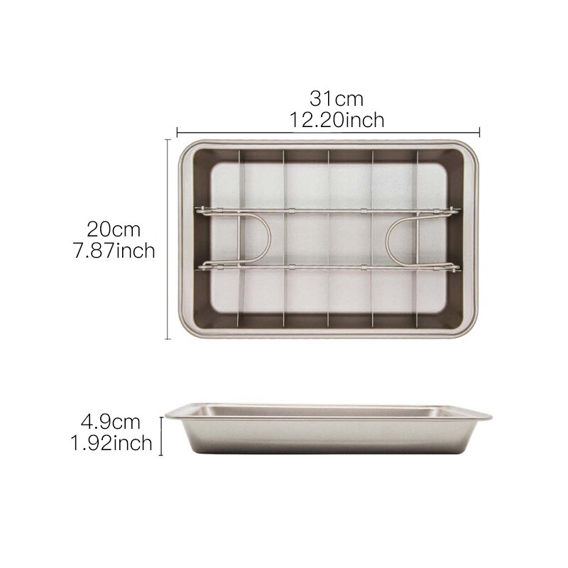 Brownies Nonstick Baking Pan Built-In Slicer Bakew... – Grandado