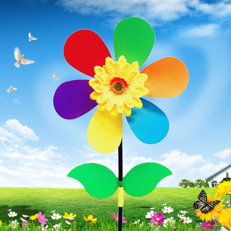 Colorful Sunflower Windmill Kids Wind Spinner Pinw... – Grandado