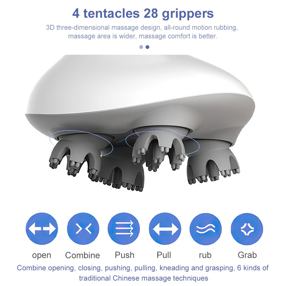 3D Waterproof Electric Head Massager Wireless Scal... – Vicedeal