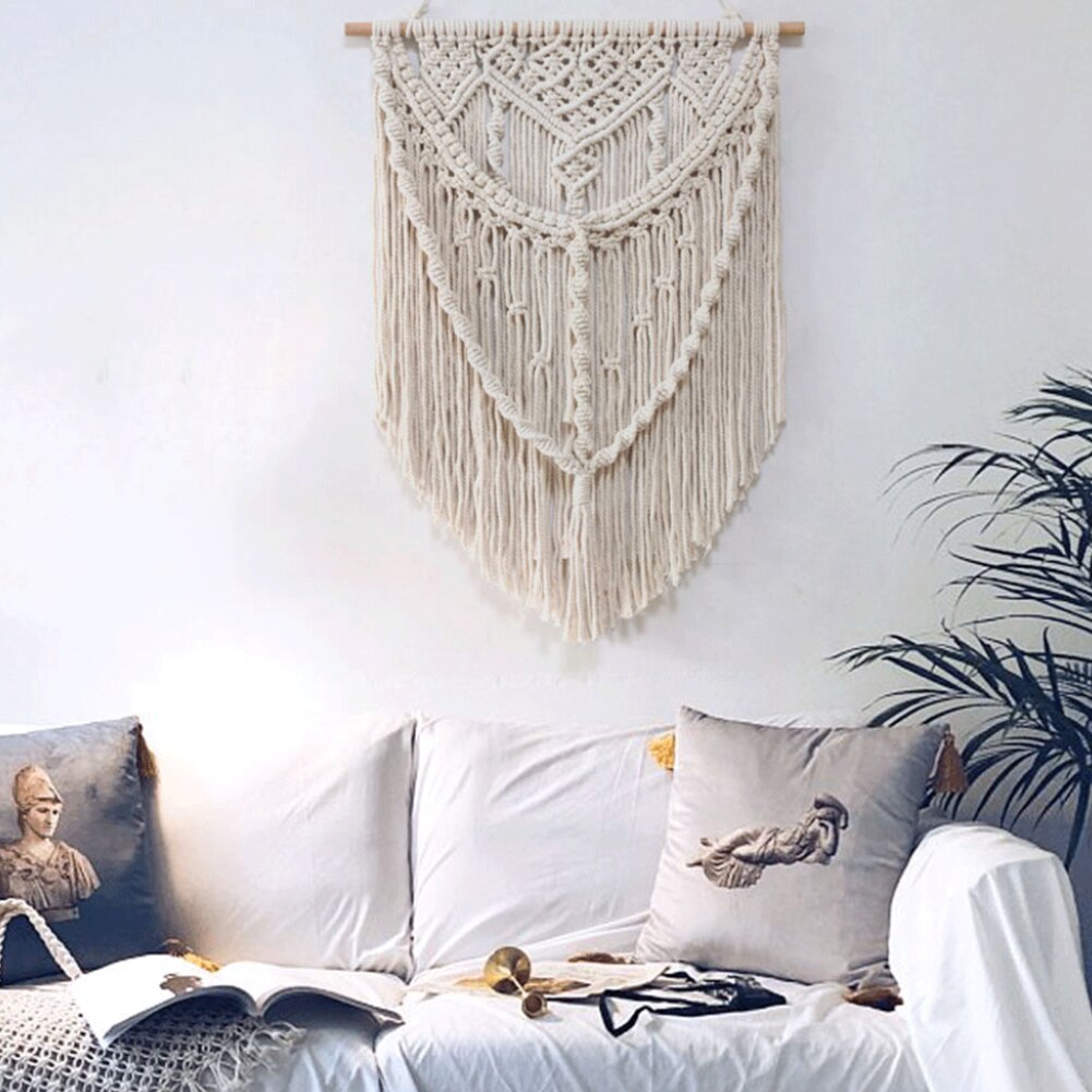 Boho Wall Hanging Handwoven Bohemian Cotton Rope B... – Vicedeal