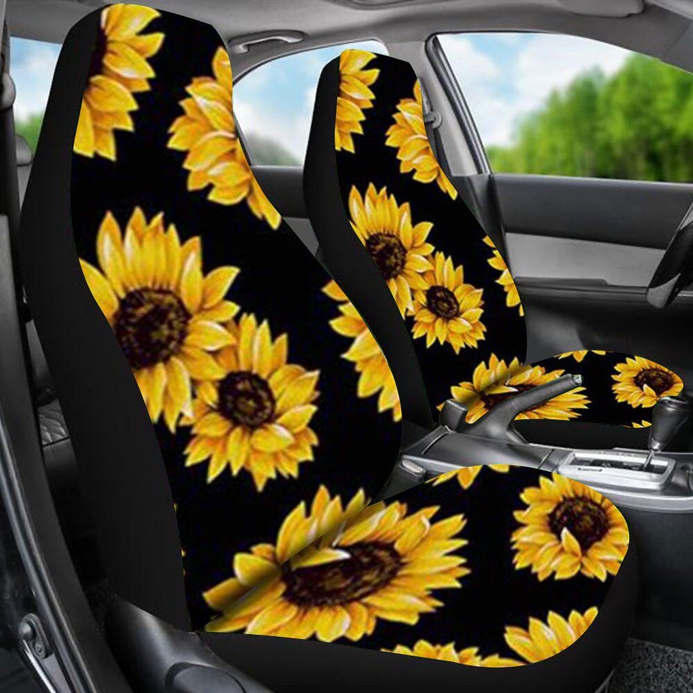 Sunflower Car Accessories Kit Sunflower Car Decora... – Grandado