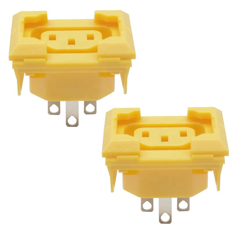 250v 10A yellow lockable type C13 socket outlet fo... – Grandado