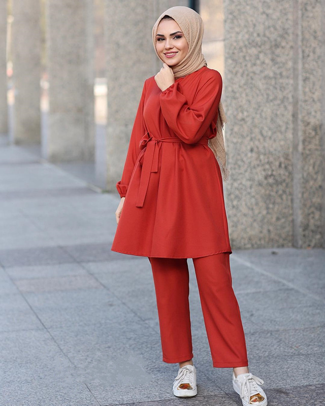 WEPBEL Muslim Clothing Set Women Plus Size Long Dr... – Grandado