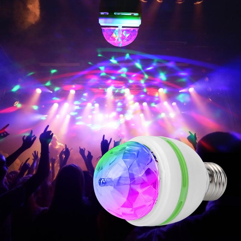 E27 RGB LED Bulb 3W Rotating Crystal Magic Ball St... – Vicedeal
