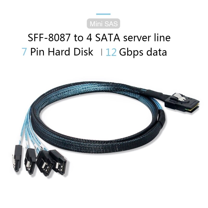 0.5m/1m Mini SFF-8087 to 4 SATA Cable Mini SAS SFF... – Grandado