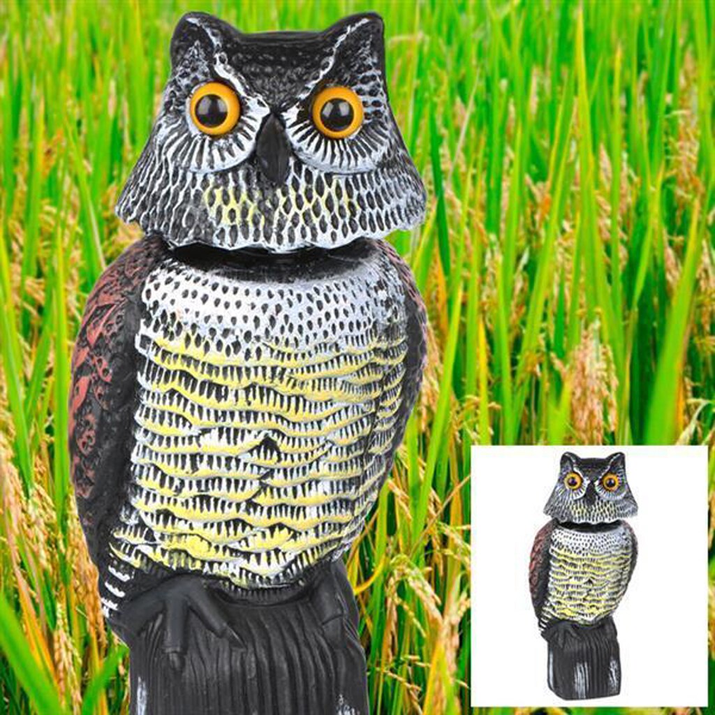 GARDEN OWL DECOY BIRD SCARER SCARECROW- WIND ACTIV... – Grandado