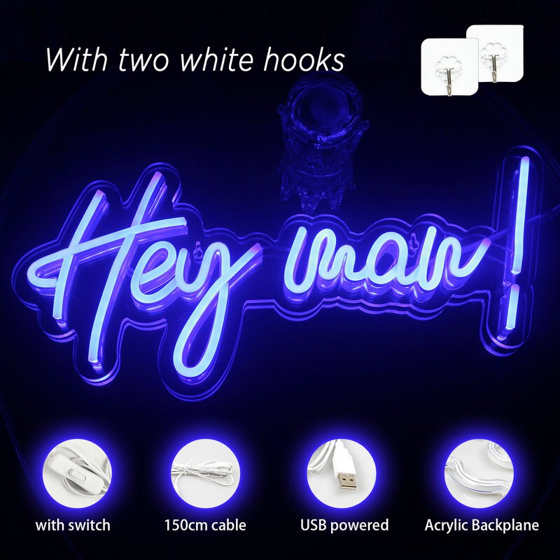 Wanxing Neon Led Neon Sign Blue Wall Hanging Art N... – Vicedeal