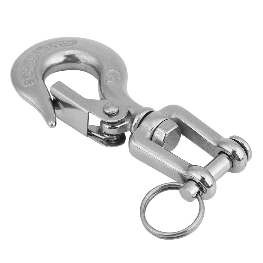 304 Stainless Steel Swivel Eye Clevis Lifting Chain Snap Hook 350KG ...