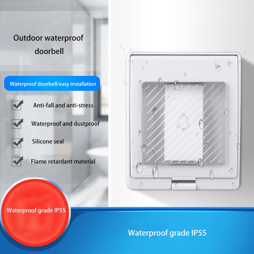 White Outdoor Waterproof Push Button Power Switch ... – Grandado