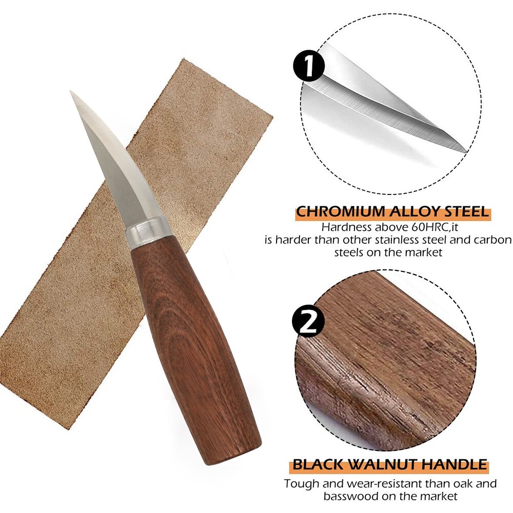 5Pcs Wood Carving Tools Knife Set Hook Whittling D... – Grandado