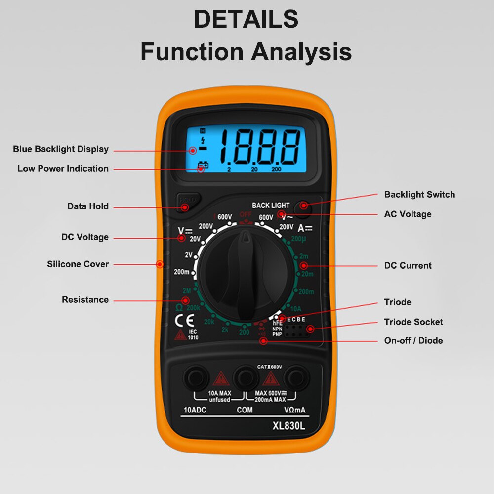 XL830L Digitale Multimeter Esr Meter Testers Autom... – Grandado