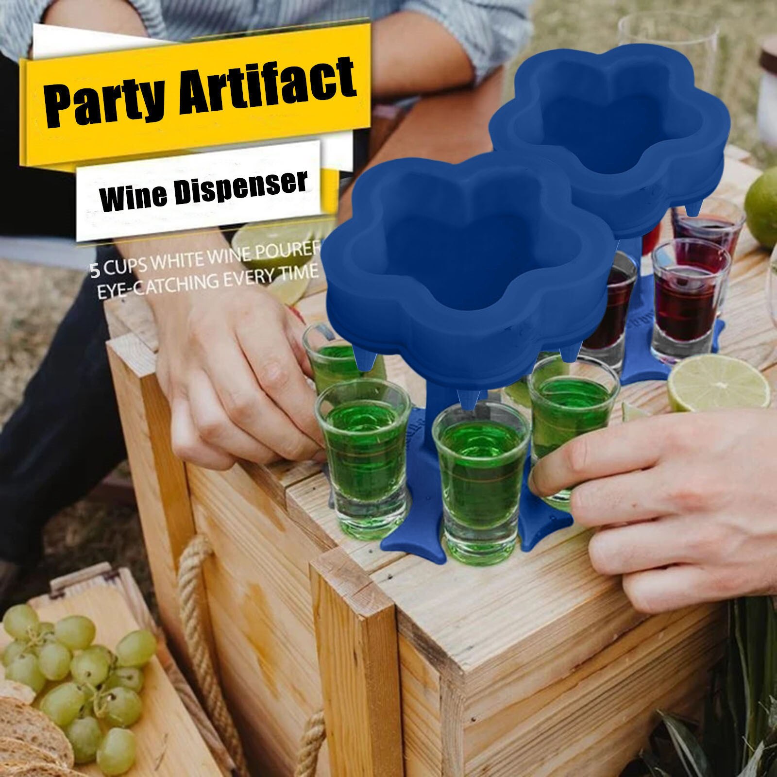 5 Shot Small Glass Dispenser Holder -dispenser For... – Vicedeal