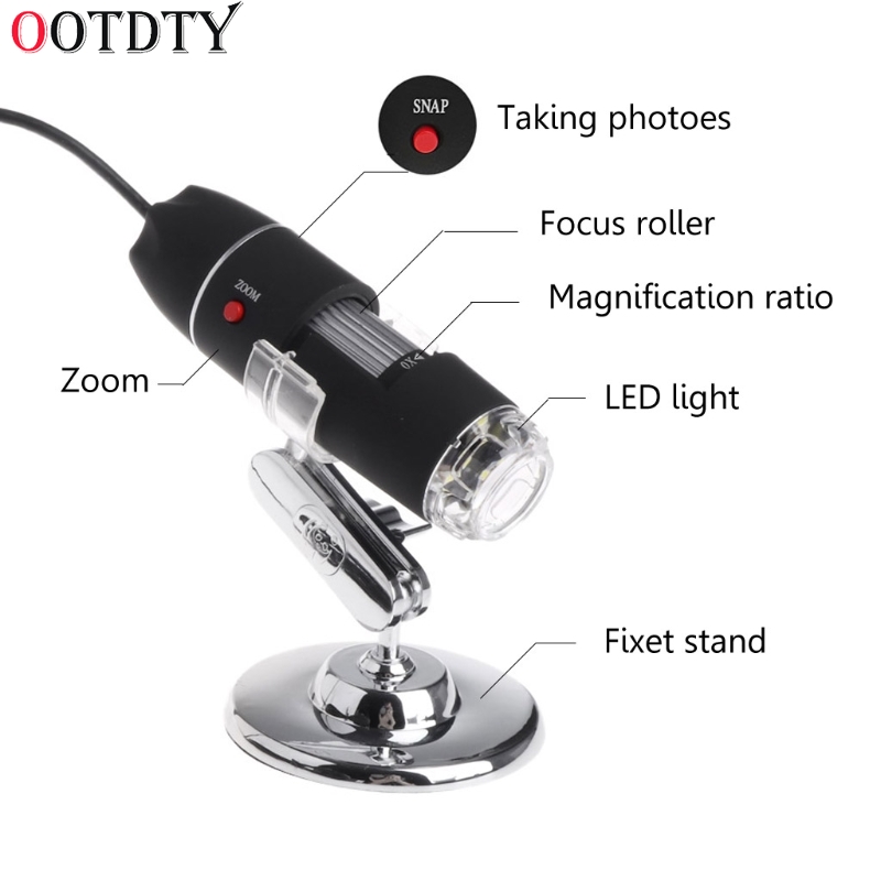 OOTDTY 1600X 2MP Zoom Microscope 8 LED USB Digital... – Grandado