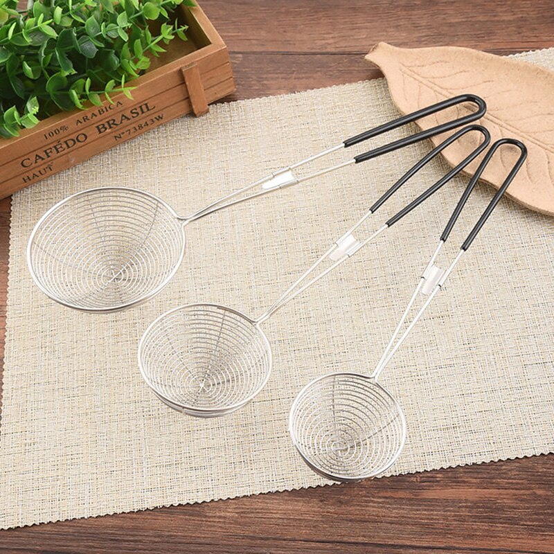Stainless Steel Spider Strainer Skimmer Spoon Long... – Vicedeal