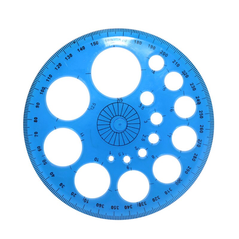 4 pcs Round drawing ruler Student school office mu... – Grandado